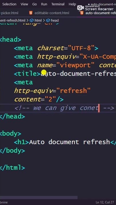 #5 Auto refresh content || html tip and tricks - YouTube