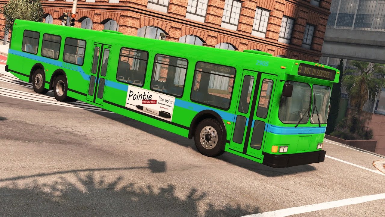 BeamNG Drive - 6x2 Bus on the West Coast USA - YouTube