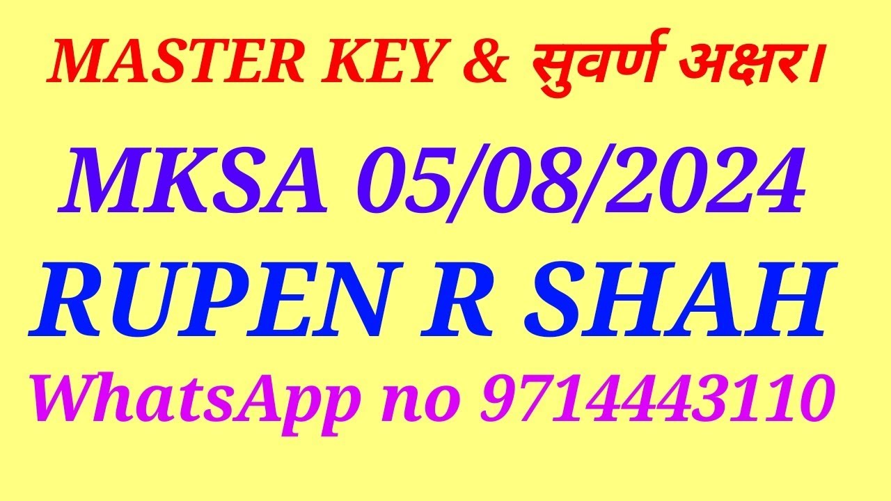 MKSA 05/08/2024 - YouTube