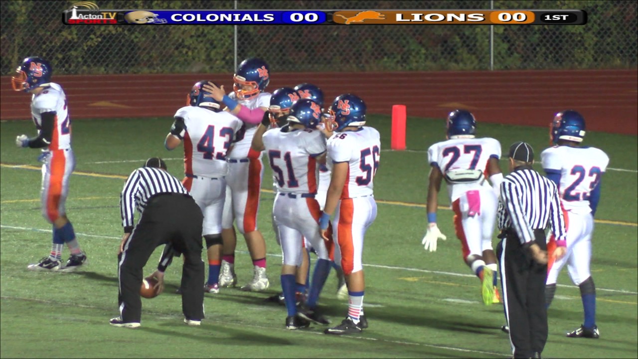 Colonials Football Week 5 vs Newton South 10/9/15 - YouTube