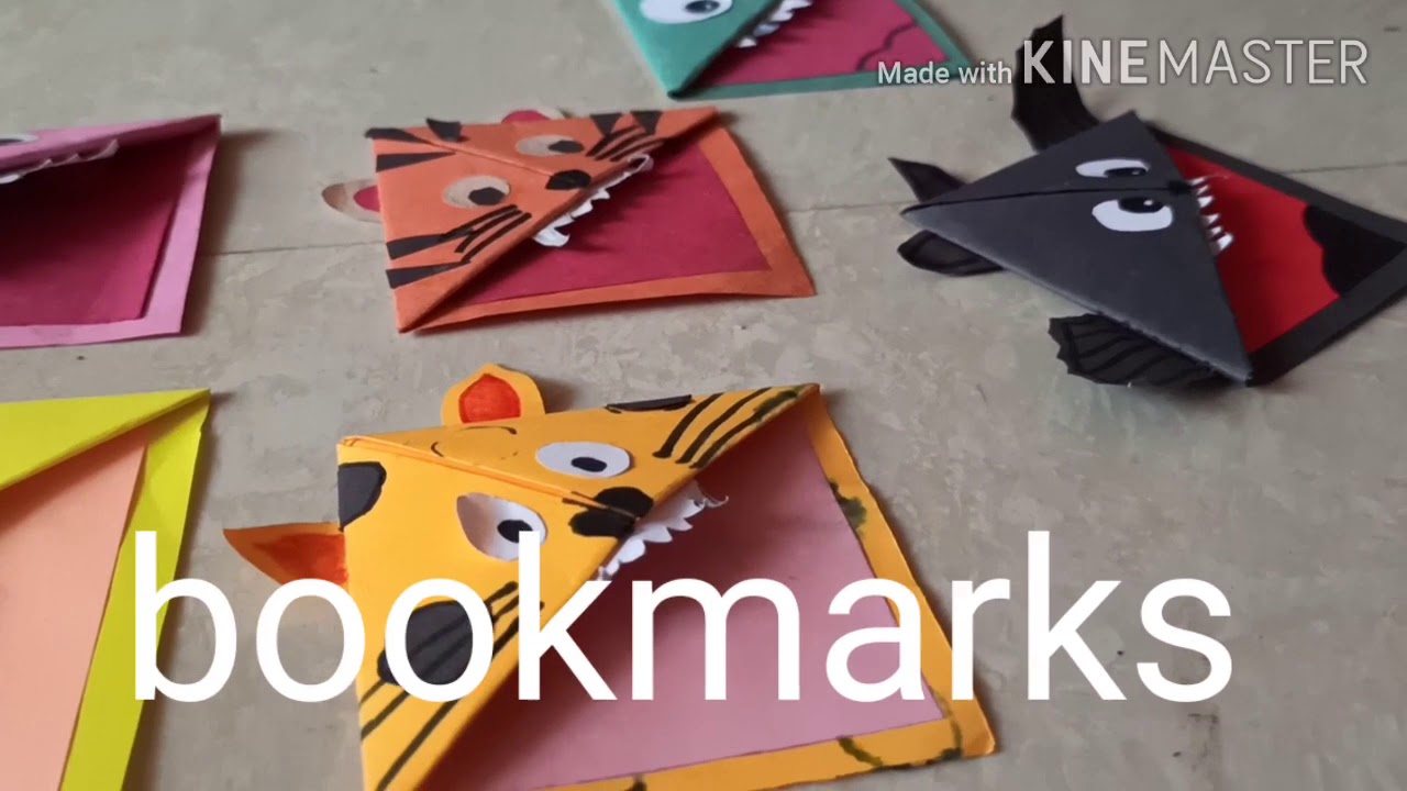 Diy animal bookmarks easy - YouTube