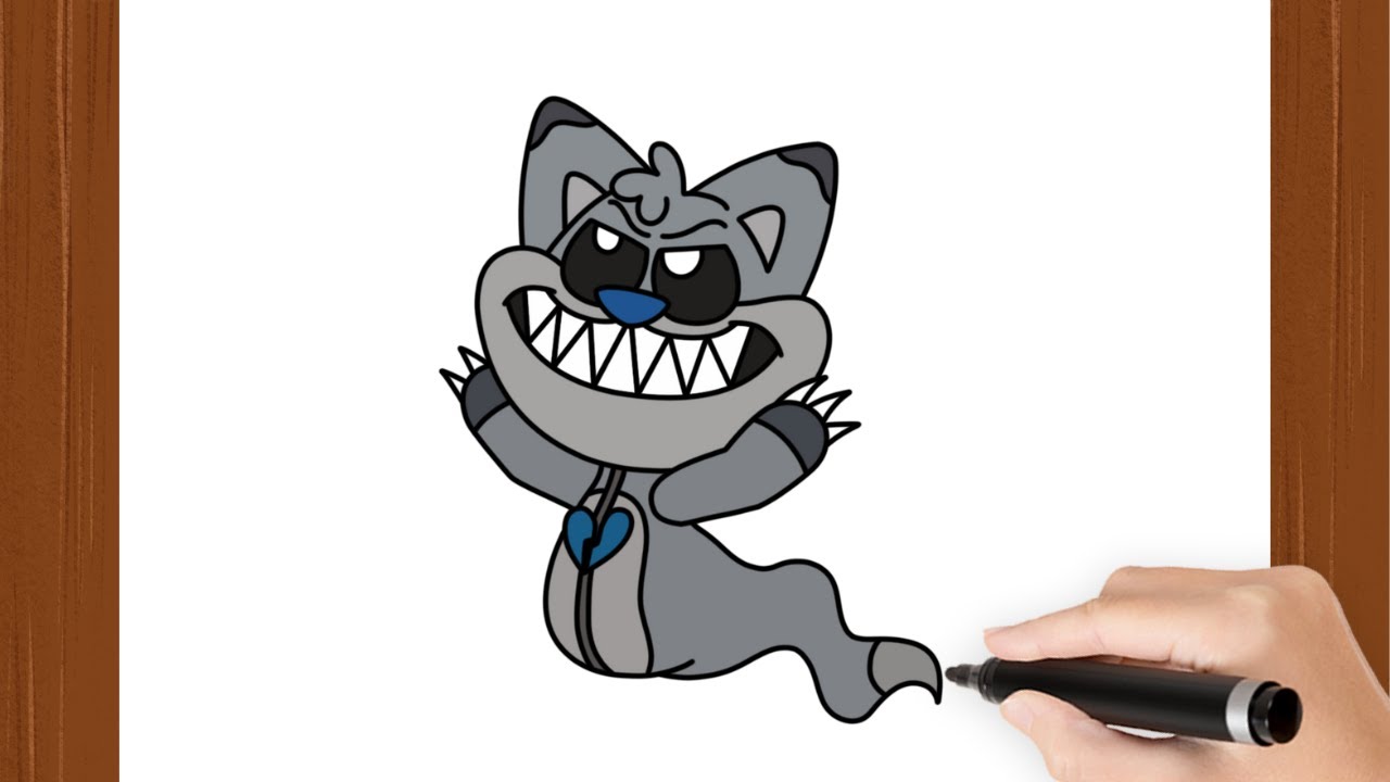 How To Draw a GHOST FROWNY FOX I SMILING CRITTERS I POPPY PLAYTIME ...