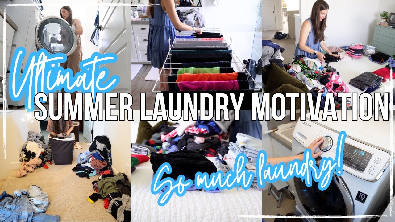 ULTIMATE SUMMER LAUNDRY MOTIVATION 2024! 3 DAYS WORTH OF LAUNDRY! HUGE ...