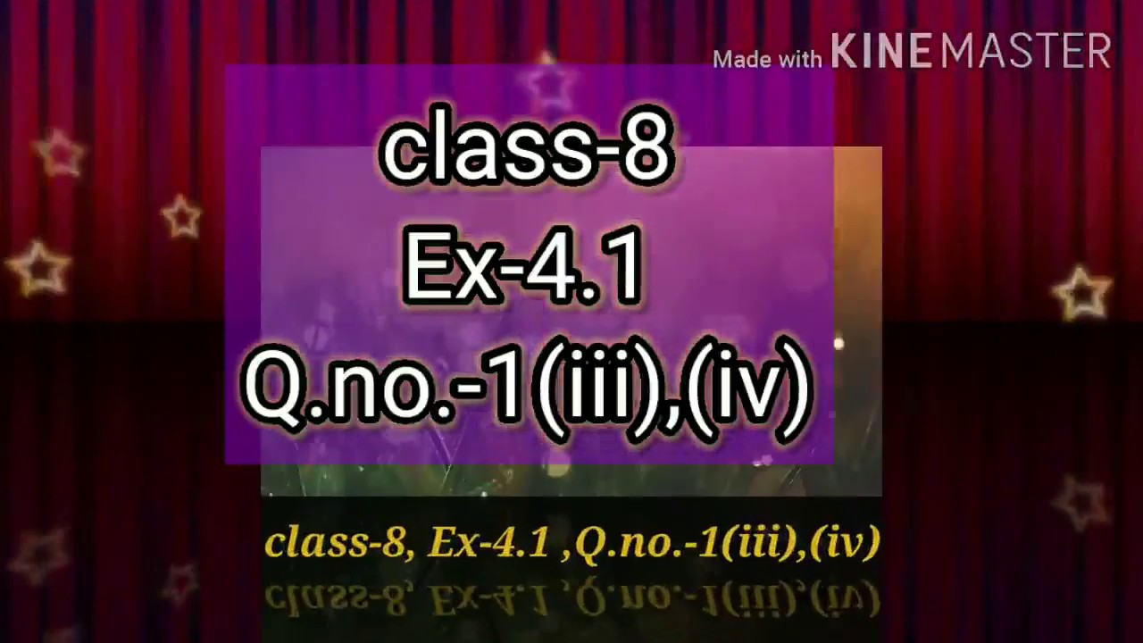 Class 8 Maths Chapter 4 In Hindi Class 8 Exercise 4 1ion Number Class 8 Maths Chapter 4 In Hindi Class 8 Exercise 4 1ion Number