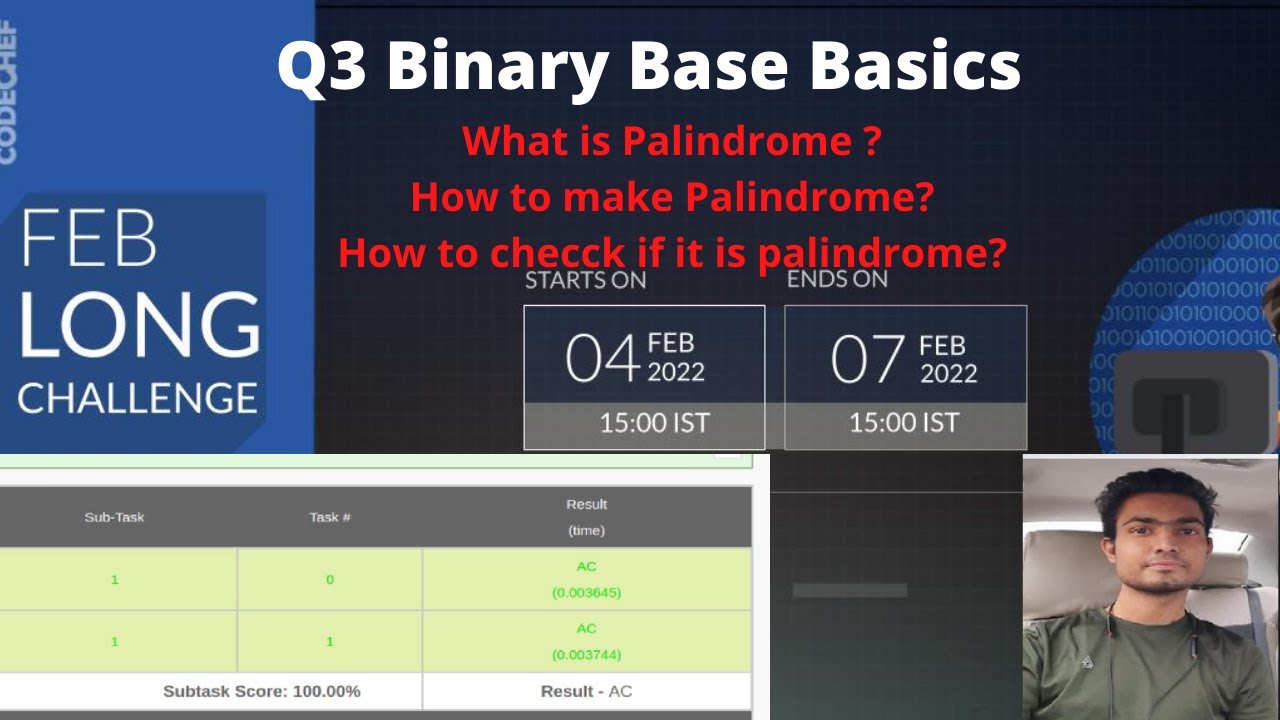 Binary Base Basics | BINBASBASIC | February Long 2022 Codechef | CodePlayJatin | Jatin Sharma ...
