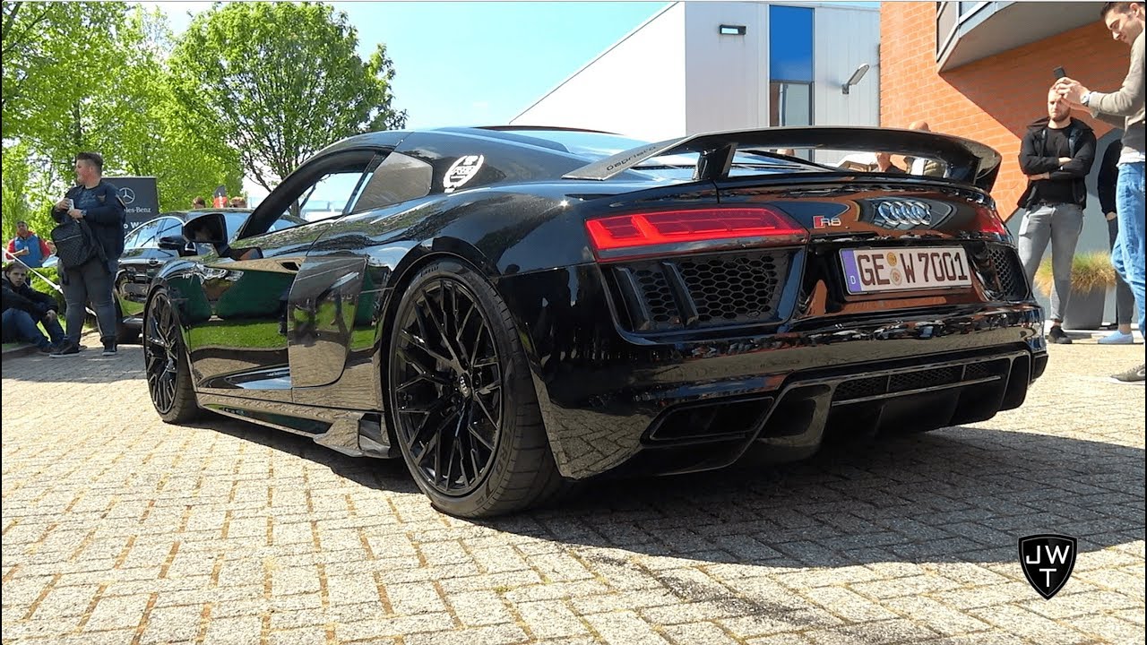LOUD Modified Audi R8 V10 Plus SOUNDS! CRAZY Revs & Accelerations ...