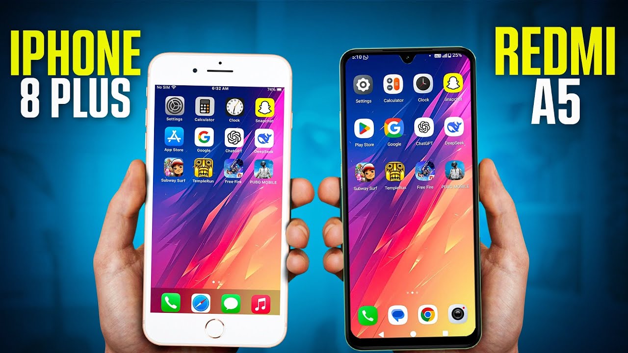 iPhone 8 Plus vs Redmi A5 - Speed and Performance Test - YouTube