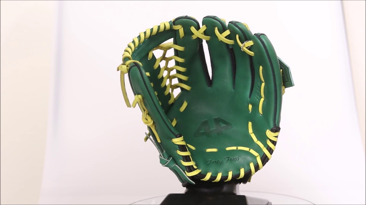 44 Pro Custom Baseball Glove C2 Series Green Yellow Black Mesh T web ...