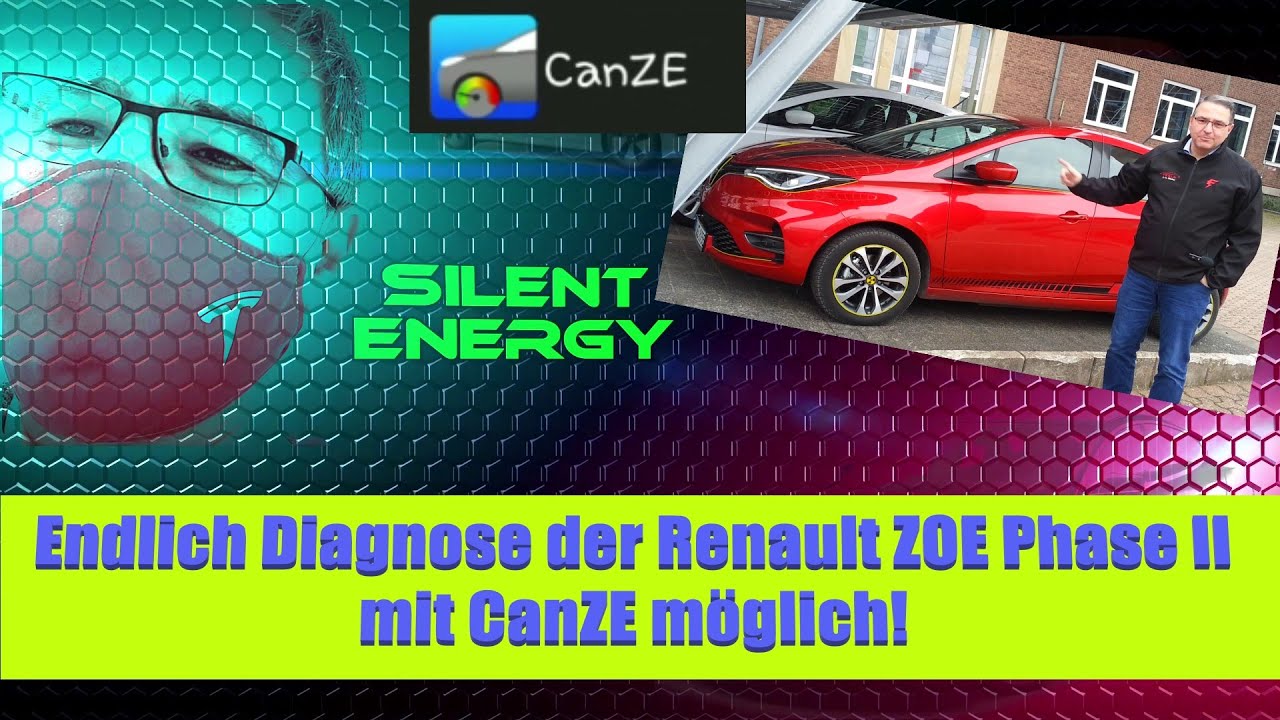 Endlich Diagnose der Renault ZOE Phase II mit CanZE möglich! - YouTube