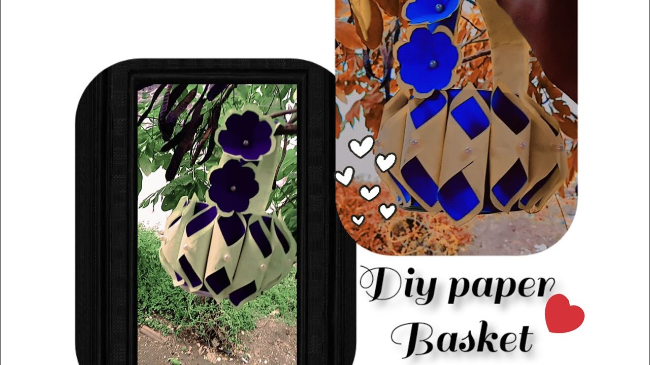 How to make paper basket //DIY easy paper basket craft idea 💡//#chikky ...