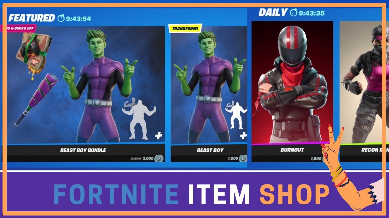 Grab the Beast Boy Bundle now! 🛒 Fortnite Item Shop May 14, 2021 - YouTube
