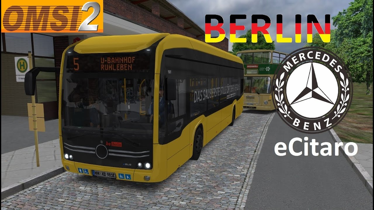 Omsi 2 Mercedes Benz eCitaro современный электробус по улицам г. Берлин ...