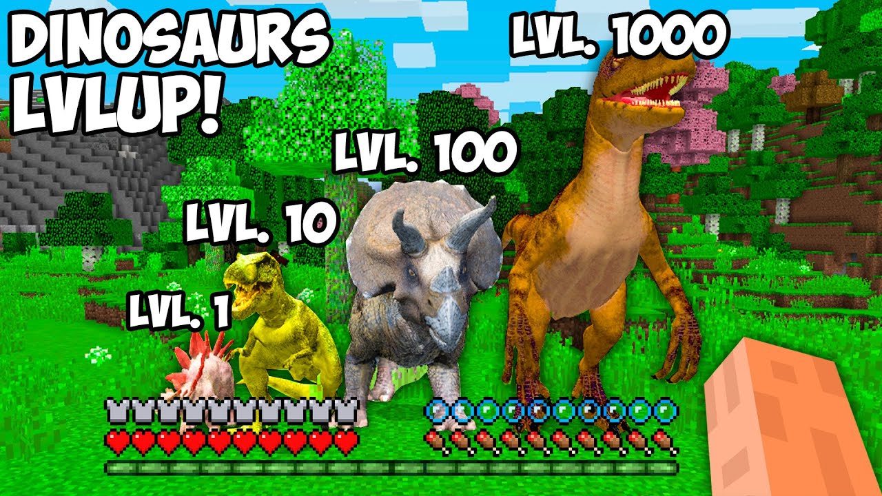 what if DINOSAURS can LEVEL UP ? from SON T REX to HACKER TRICERATOPS ...