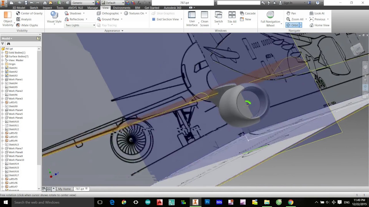 Inventor 2015- Tutorial : How to design An Aircraft on Inventor- Boeing ...