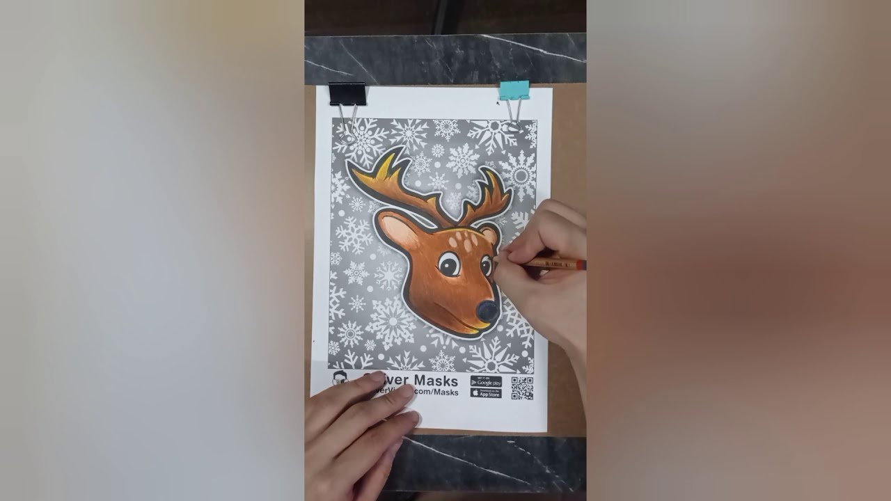 App Quiver Masks EP 03 : กวาง /การระบายสีไม้ - YouTube
