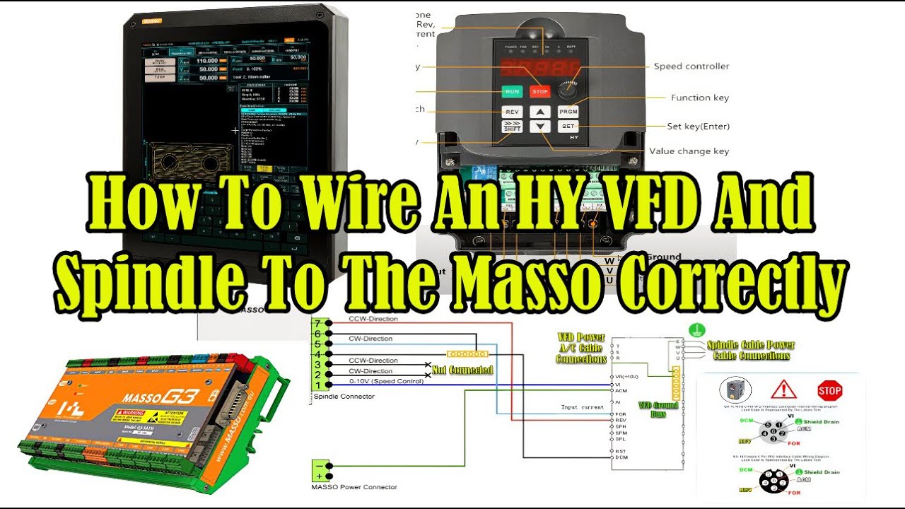 How To Wire An HY VFD And Spindle To The Masso Correctly - YouTube