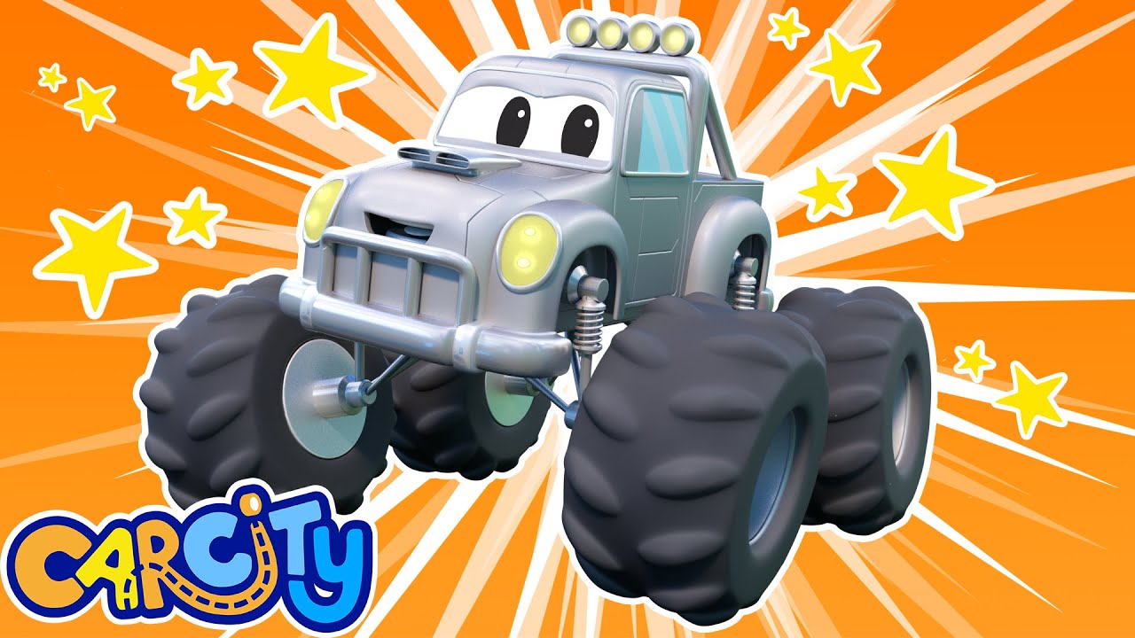 MONSTER TRUCK ROBOT destroys the streets while performing stunts ...