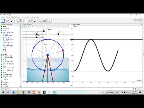 Clase 52_ Crear animación para graficar función trigonométrica que relacione tiempo y altura ...