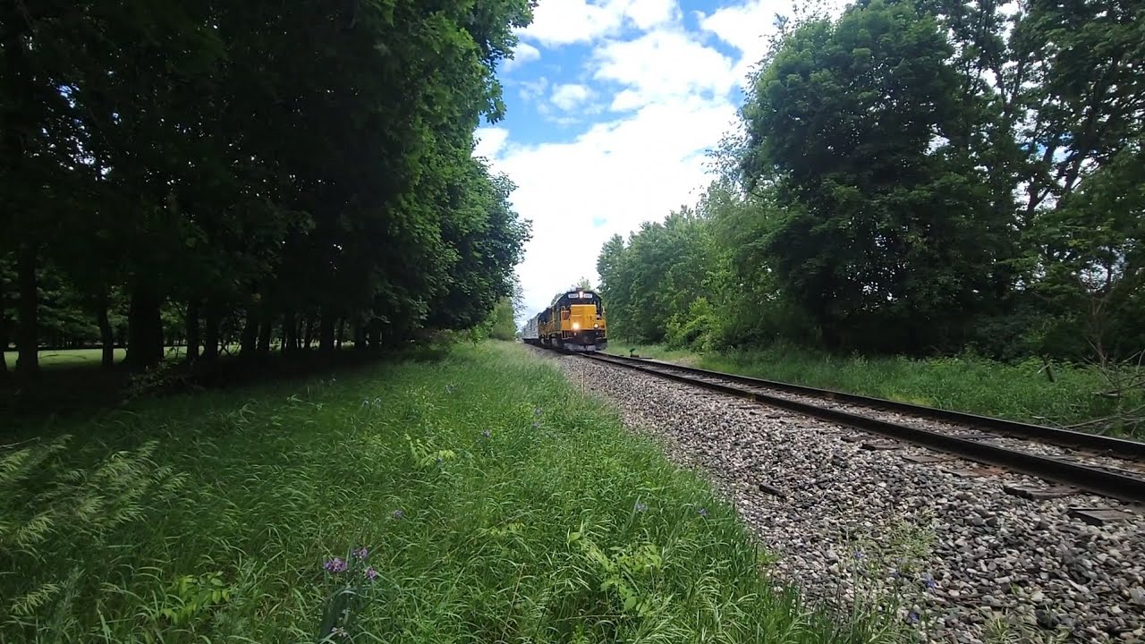 The Grand Elk local passing southbound through Bristol,IN past Raber ...