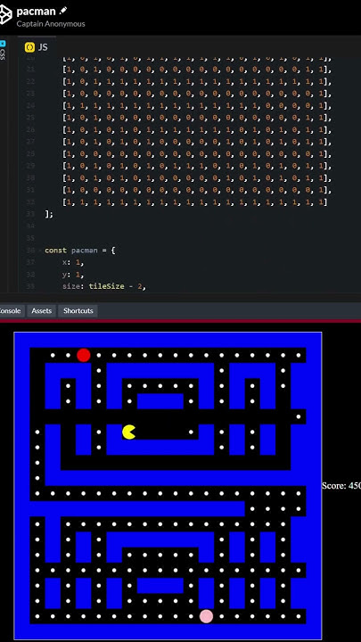 PACMAN Game in HTML, CSS & JavaScript #shorts #pacman #coding - YouTube