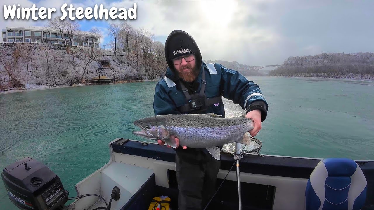 Lower Niagara River WINTER Steelhead Fishing - YouTube