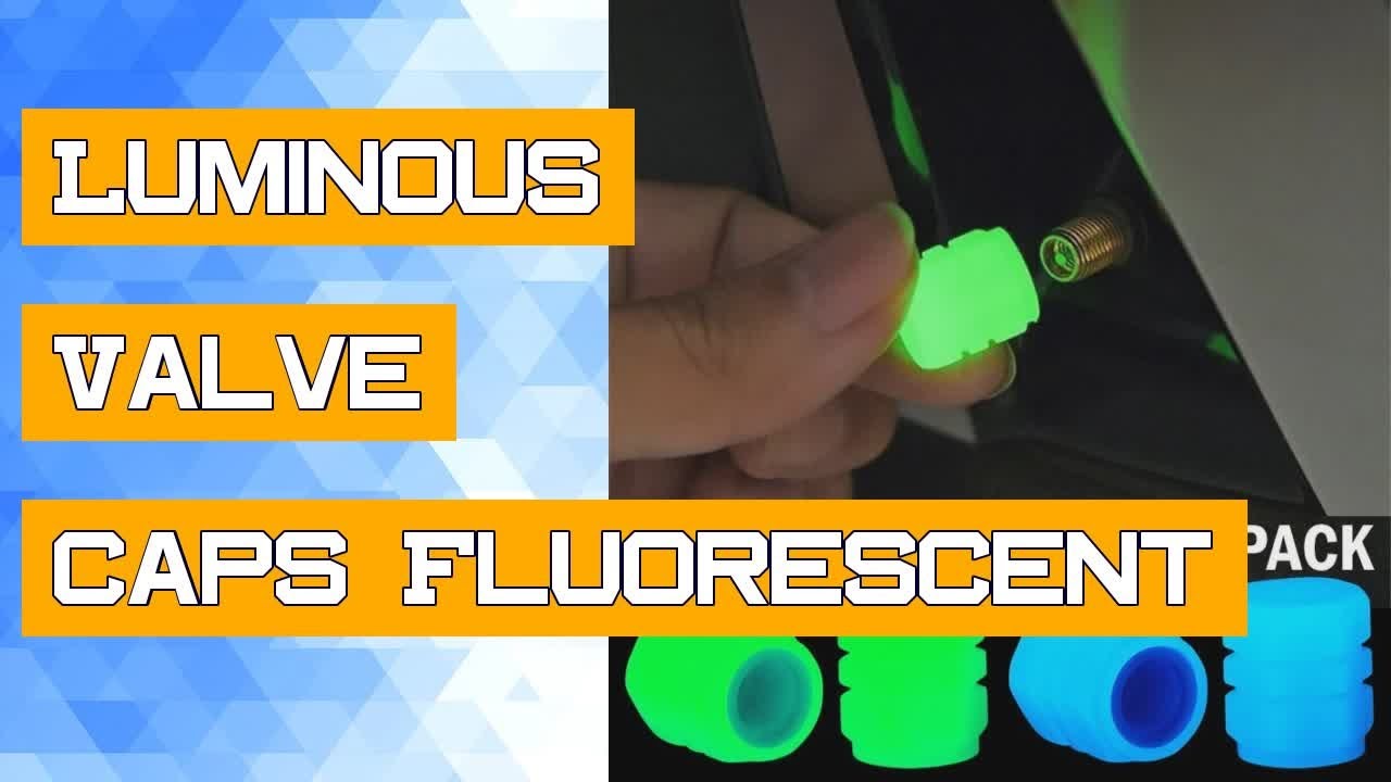 Luminous Valve Caps Fluorescent Night Glowing Car Motorcycle Bicycle ...