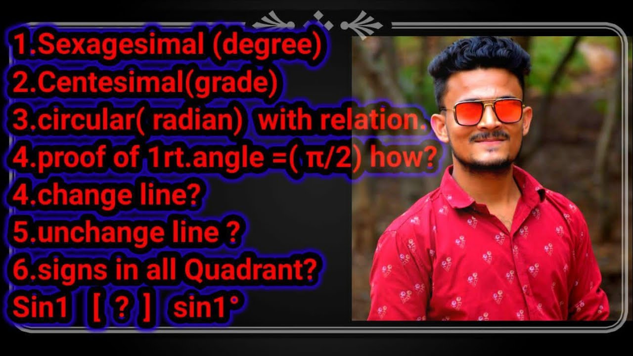 Sexagesimal, Centesimal, Circular System.( Relation between Degree ...