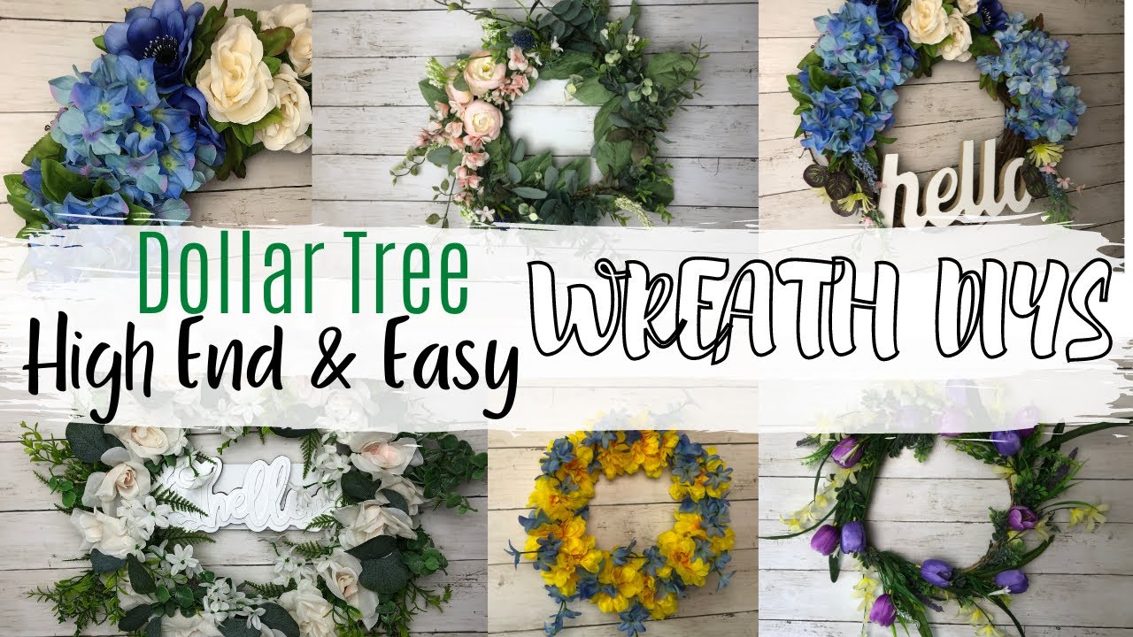 5 BEAUTIFUL WREATH DIYS | HIGH END SUMMER WREATHS | Dollar Tree DIY ...