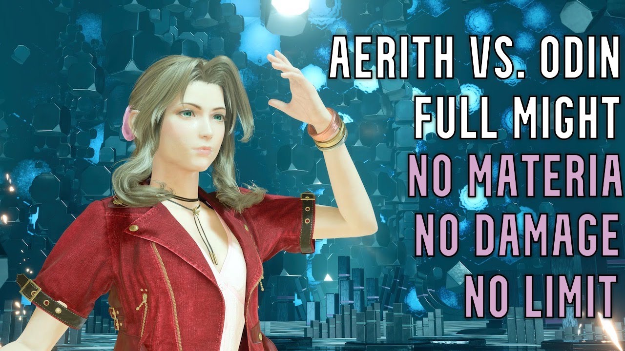FFVII Rebirth - Aerith vs. Odin Full Might (No Materia, No Damage, No ...
