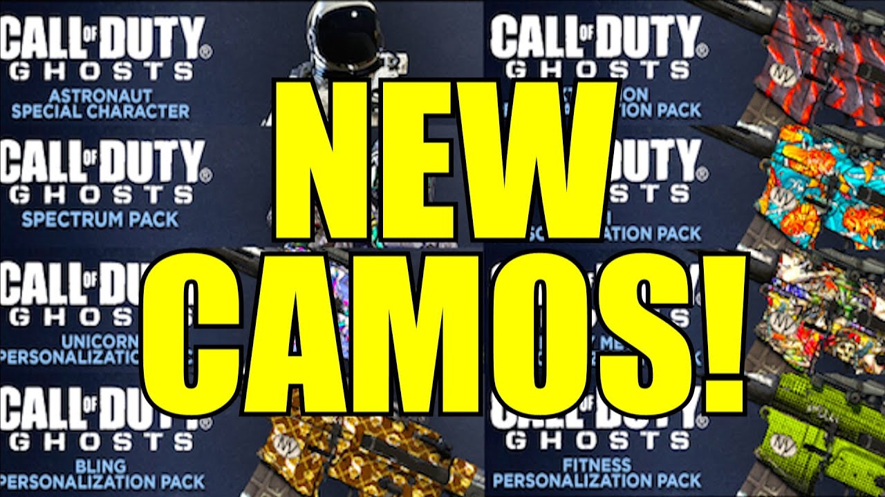 COD Ghosts: New DLC Camos! Spectrum, Unicorn, Heavy Metal, Bling, and ...