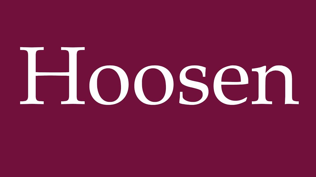 How to Pronounce ''Hoosen'' Correctly in German - YouTube