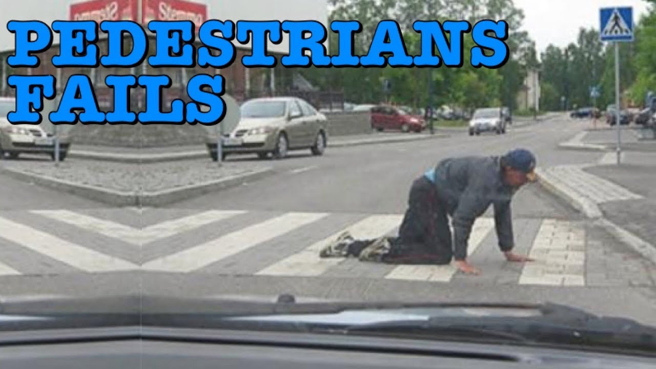 PEDESTRIANS FAILS | Funny Fails Compilation - YouTube