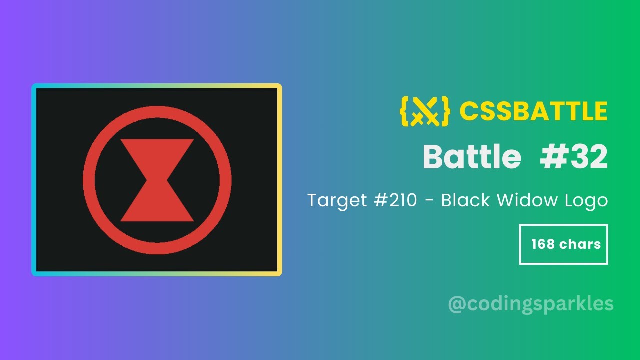 CSS Battle | Black Widow Logo (Target 210) | Battle #32 - Animation ...