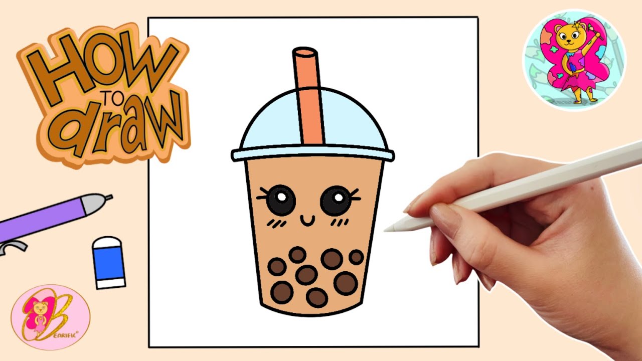 How To Draw Cute Bubble Tea YouTube How To Draw Cute Bubble Tea YouTube