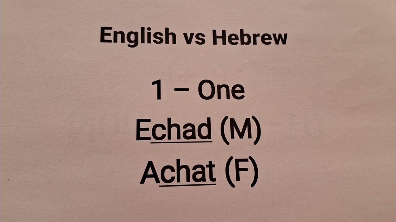 How to pronounce and say in Hebrew - Counting Numbers 1-10 - YouTube