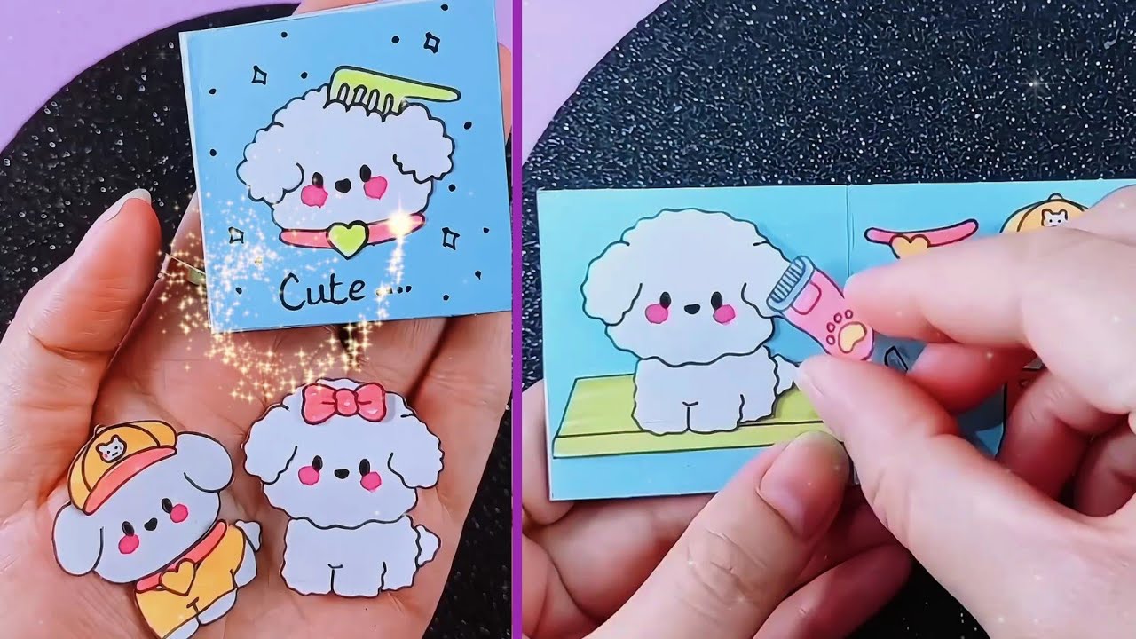 My quite book / How to make miniature paper quiet book / DIY salon ...