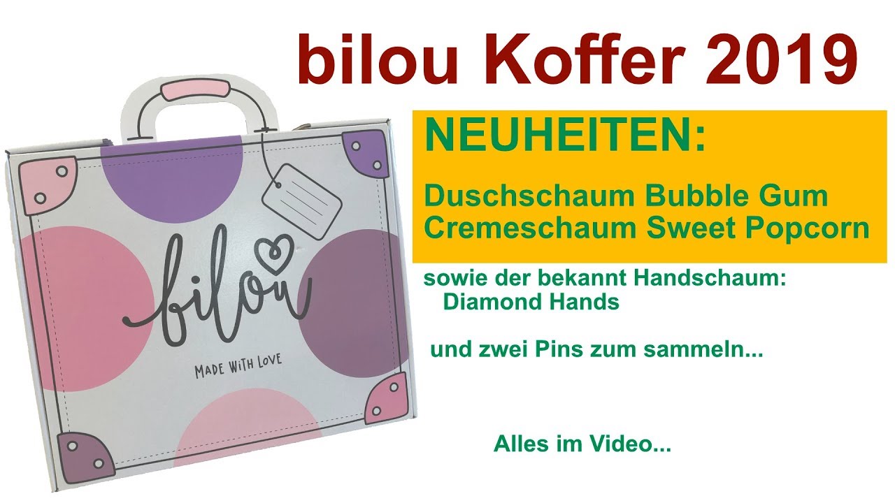 Bilou Koffer 2019 (mit Bilou Bubble Gum und Bilou Sweet Popcorn) - YouTube