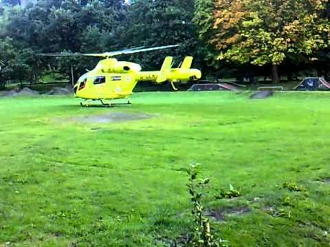 Helimed 98 Lifting from Hayfield, High Peak - YouTube
