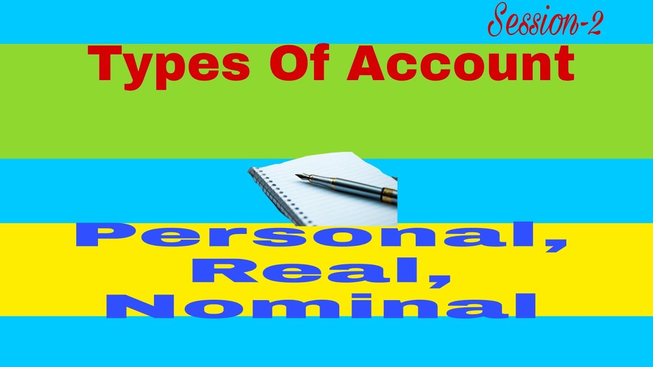 Types of Account Real,Personal & Nominal with Simple examples for easy ...