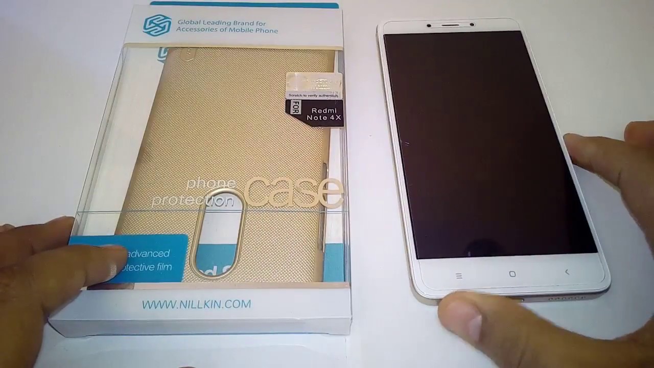 Unboxing xiaomi redmi note 4X case - cover NILLKIN Super Frosted Shield ...