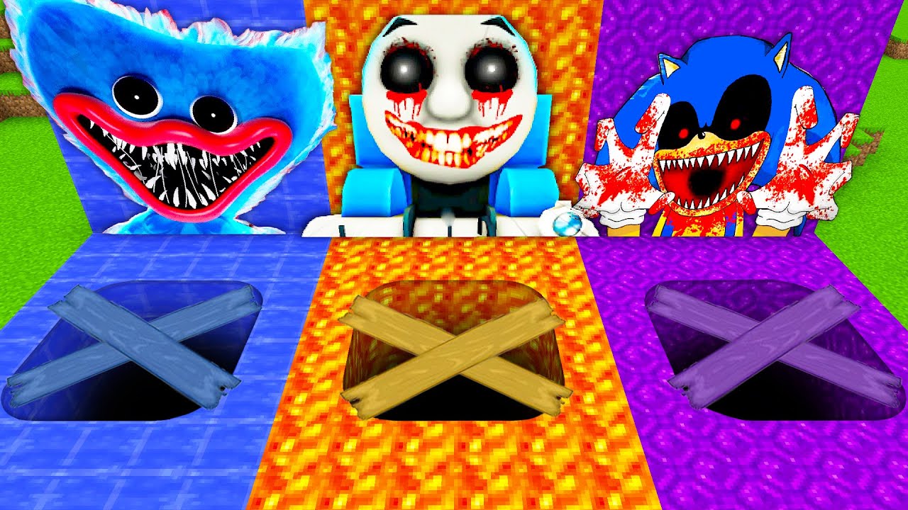 CHOOSE THE RIGHT ROUND PIT HUGGY WUGGY THOMAS TANK ENGINE EXE SONIC EXE ...