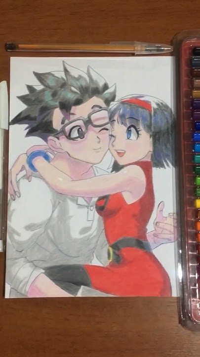 Dragonball Gohan Songohan Videl Drawing Desenho Shorts