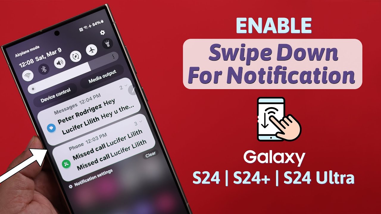Galaxy S24 Ultra Plus How To Use Swipe Down For Notification Panel On galaxy-s24-ultra-plus-how-to-use-swipe-down-for-notification-panel-on
