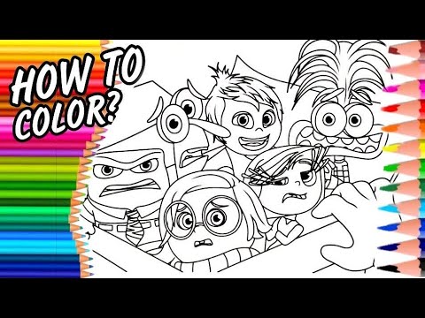 How to color Inside Out 2 | Coloring book for kids | Drawing for kids ...