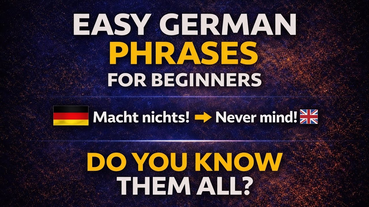 Basic German Phrases You MUST Know 🇩🇪🇬🇧 - YouTube