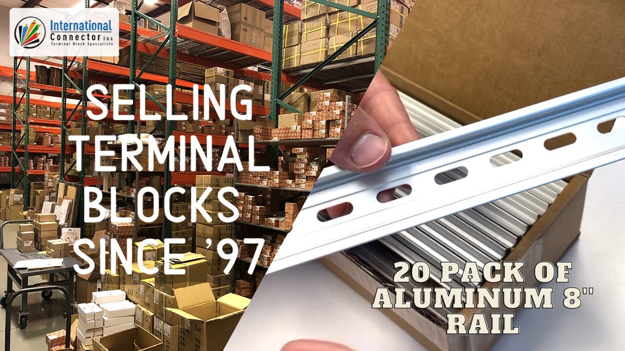 DIN Rail 20 Pack Aluminum 8'' Unboxing - International Connector - YouTube
