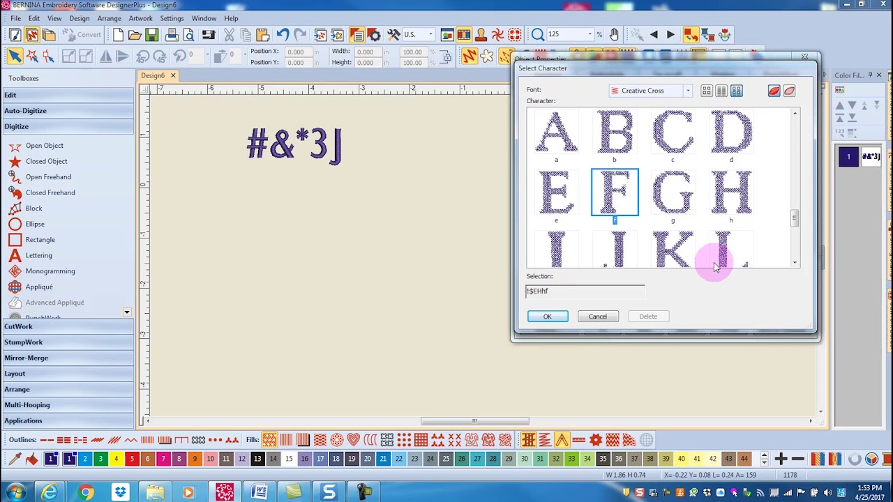 3.10 Master BERNINA Embroidery Software 8—Lettering Basics—Specialty ...