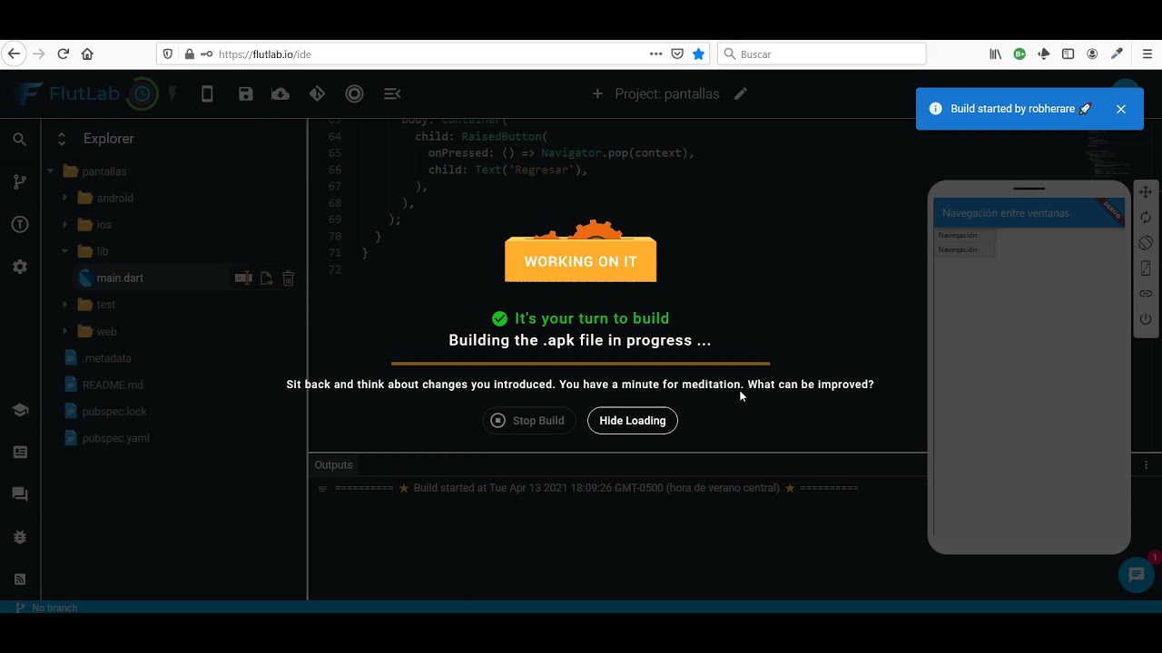 Introducción a Flutter con FlutLab: Crear APK para moviles Android ...