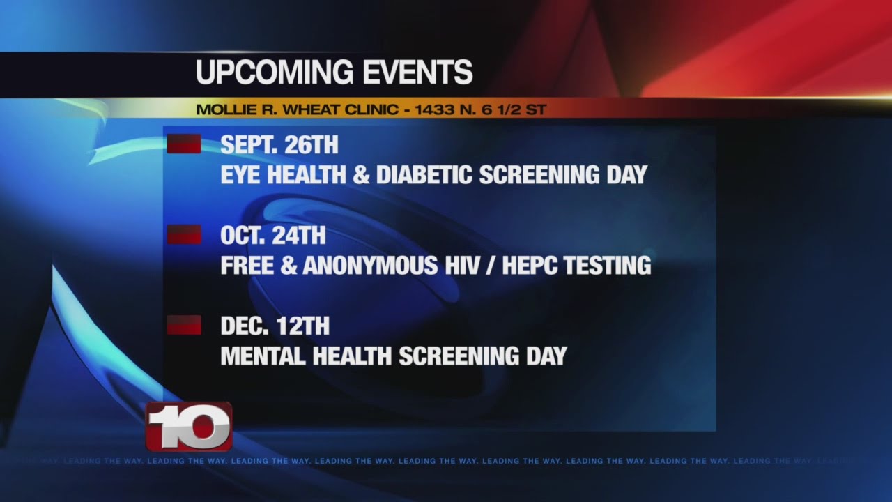 Upcoming health events at Mollie R. Wheat Memorial Clinic - YouTube