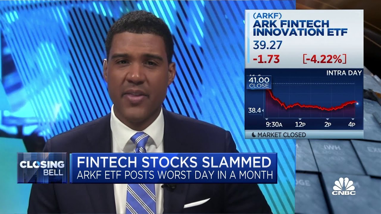 Fintech stocks like Block, Robinhood slammed amid tech sell-off - YouTube